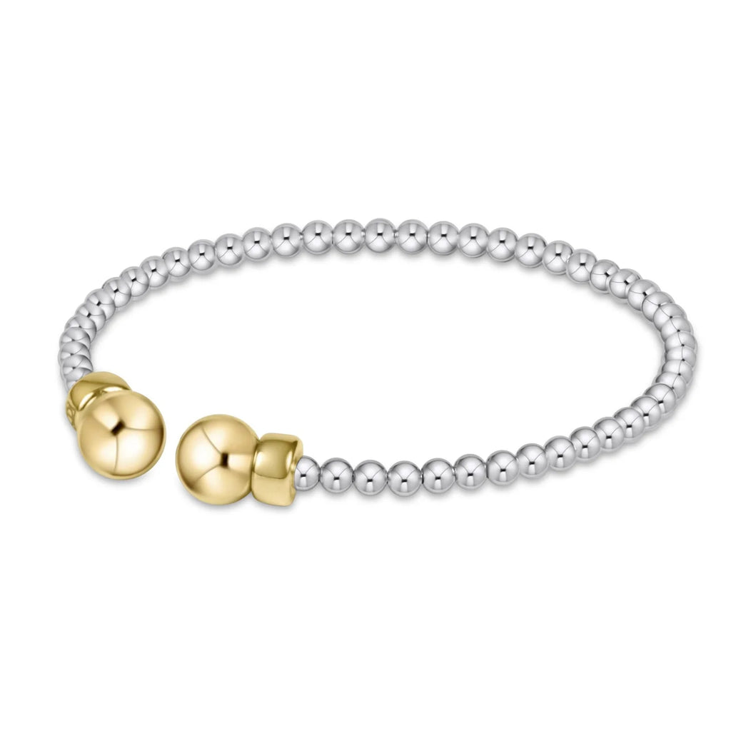 enewton Classic Sterling Mixed Metal 3mm Bead Cuff-Gold – J. Spencer